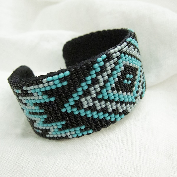 Beaded Cuff Bracelet - Etsy