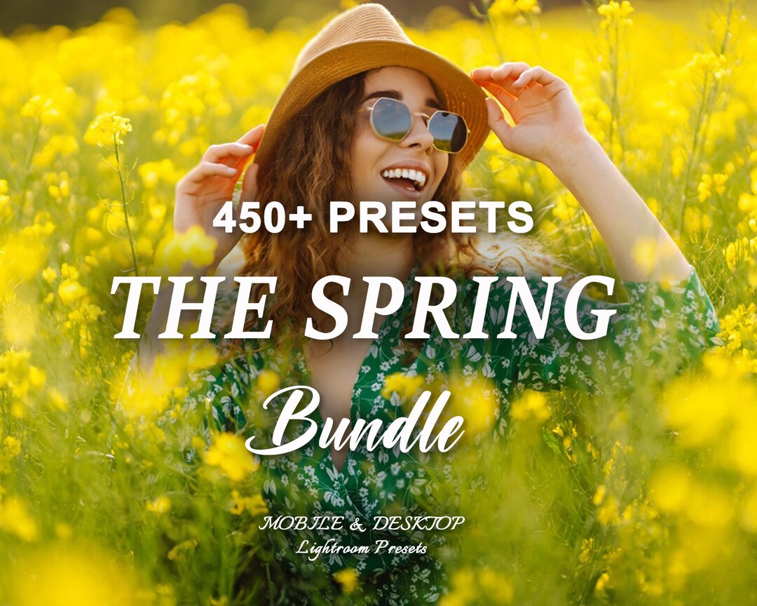 450 SPRING Lightroom Presets Bundle, Mobile Desktop Preset, Summer Travel Nature Preset, Flowers ...