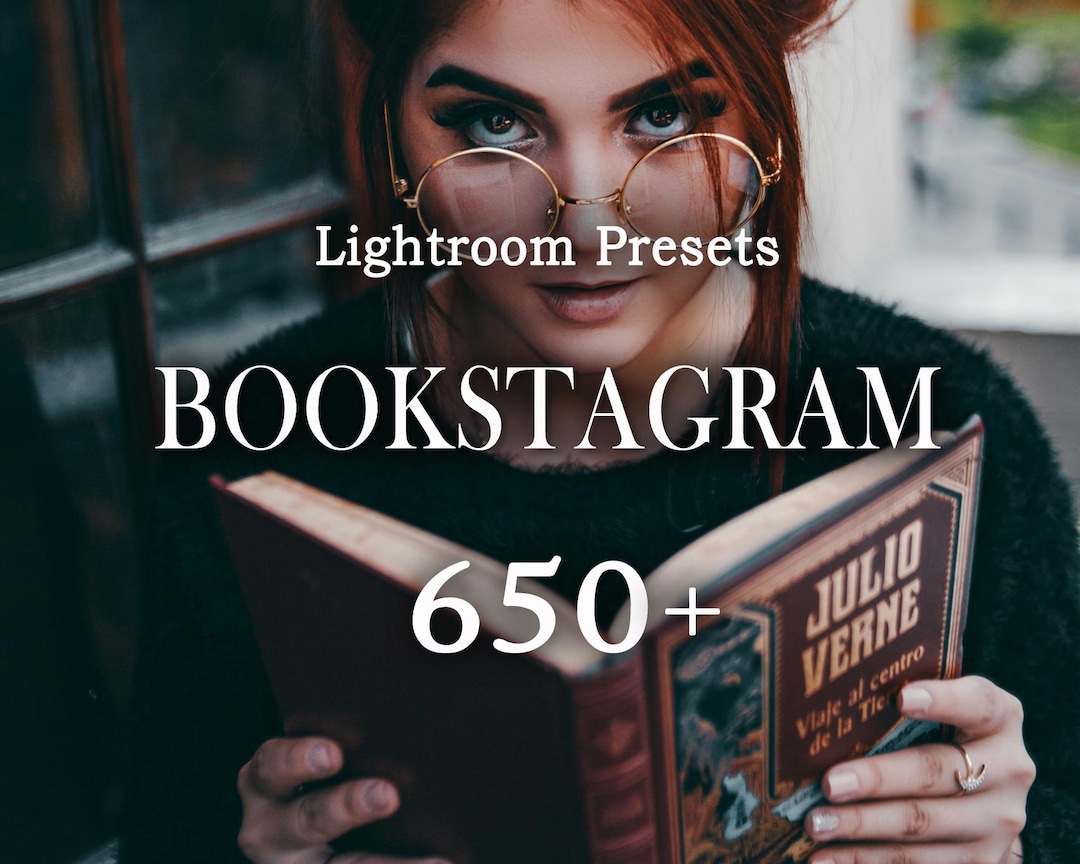 650 BOOKSTAGRAM Presets, Book Presets, Aesthetic Book Lightroom Presets ...