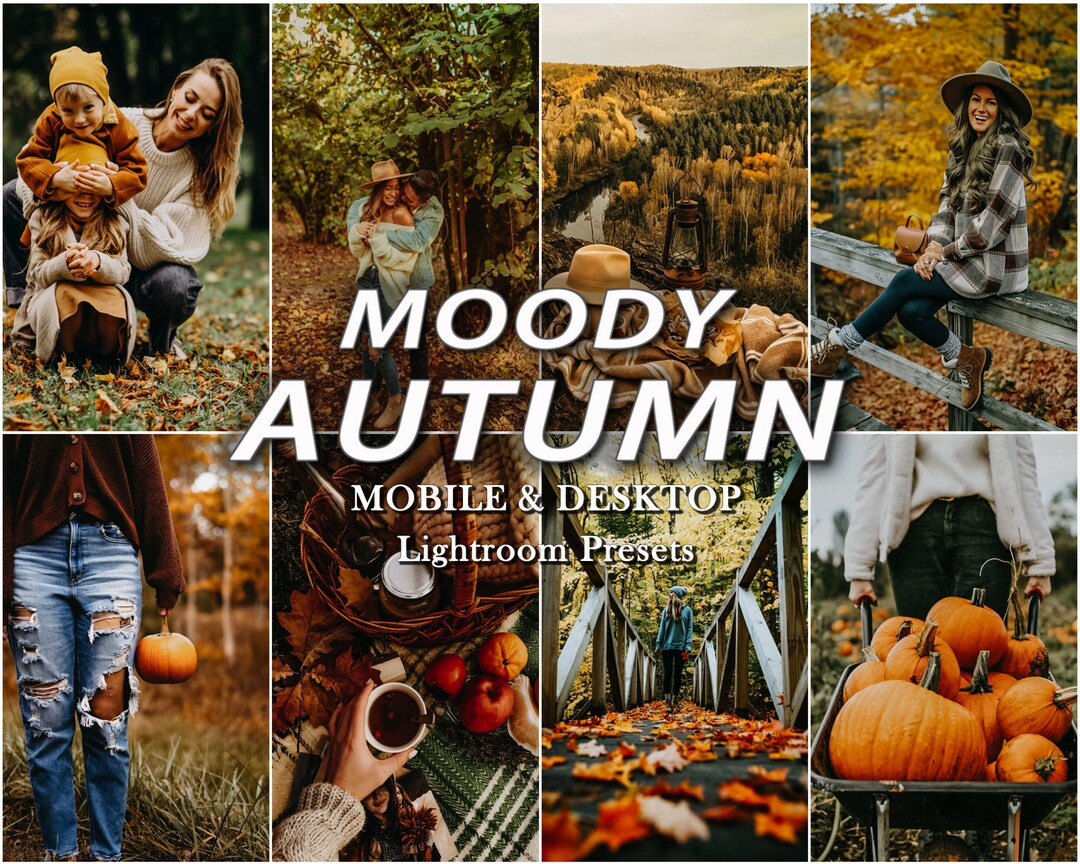 20 MOODY Autumn Presets for Desktop and Mobile Lightroom, Fall Presets ...