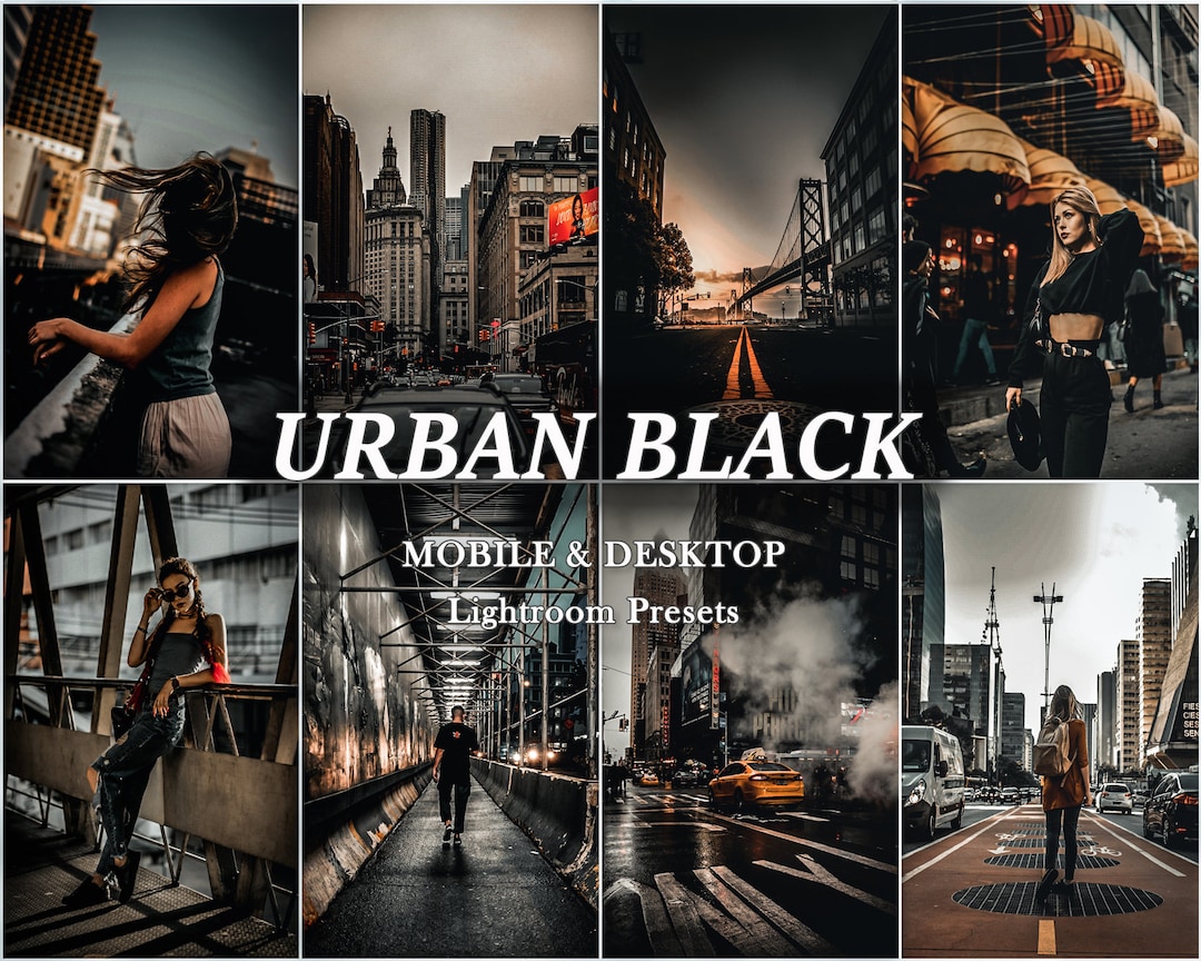25 Urban Black Lightroom Presets, Desktop and Mobile Preset, Dark City ...