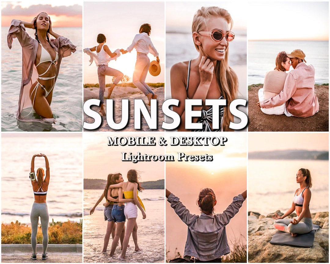 12 SUNSET Lightroom Presets, Preset Mobile, Lightroom MOBILE Preset ...
