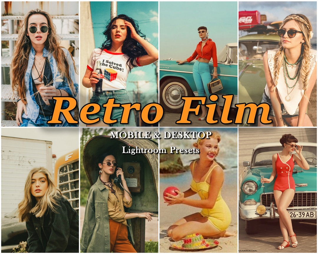 15 RETRO FILM Lightroom Presets, Aesthetic Vintage Mobile Presets ...