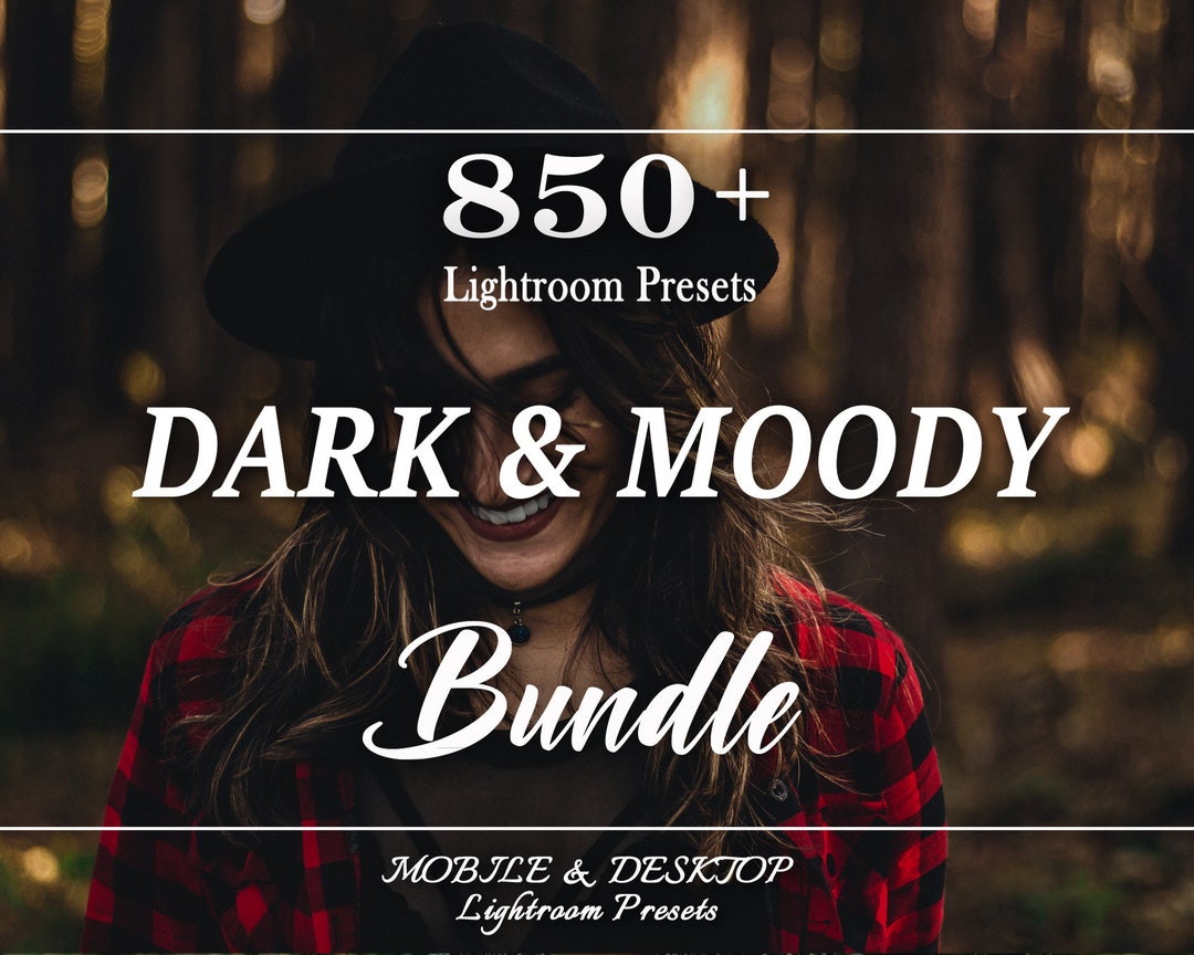 850 DARK MOODY Presets - Lightroom Mobile Desktop Presets - Black ...