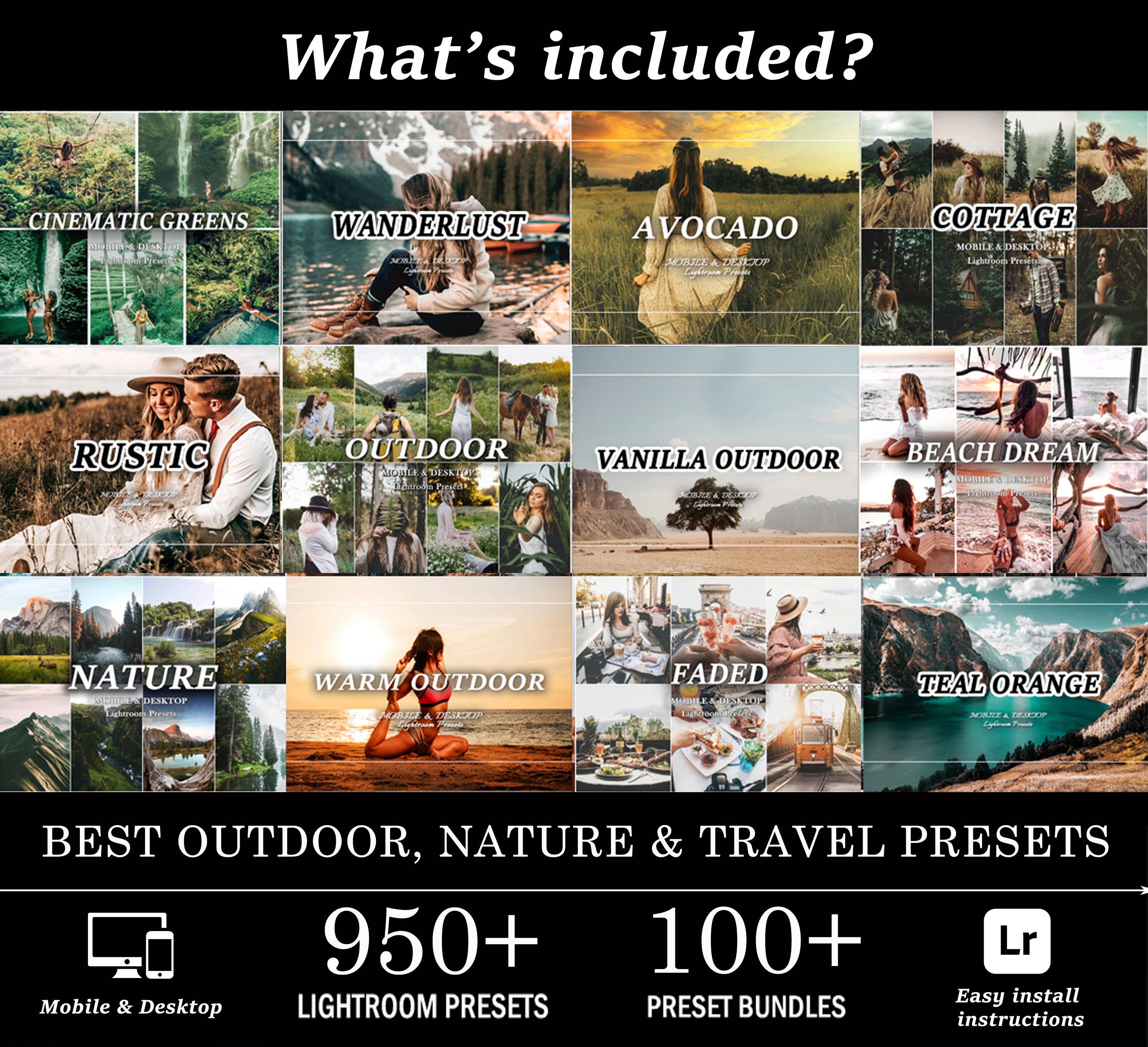 950+ Outdoor Lightroom Presets Mobile and Desktop: Moody Nature & Green ...