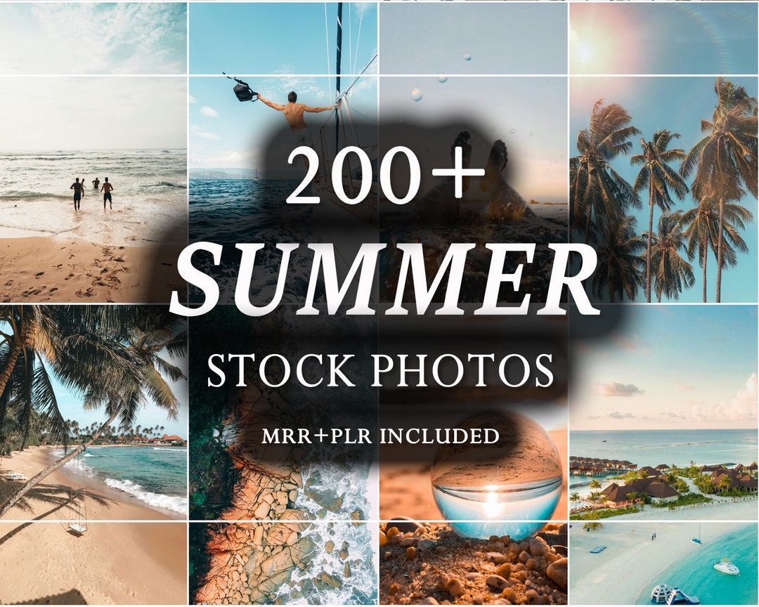 200 Stock Photos Bundle, Summer Photos With MRR and PLR, Marketing ...