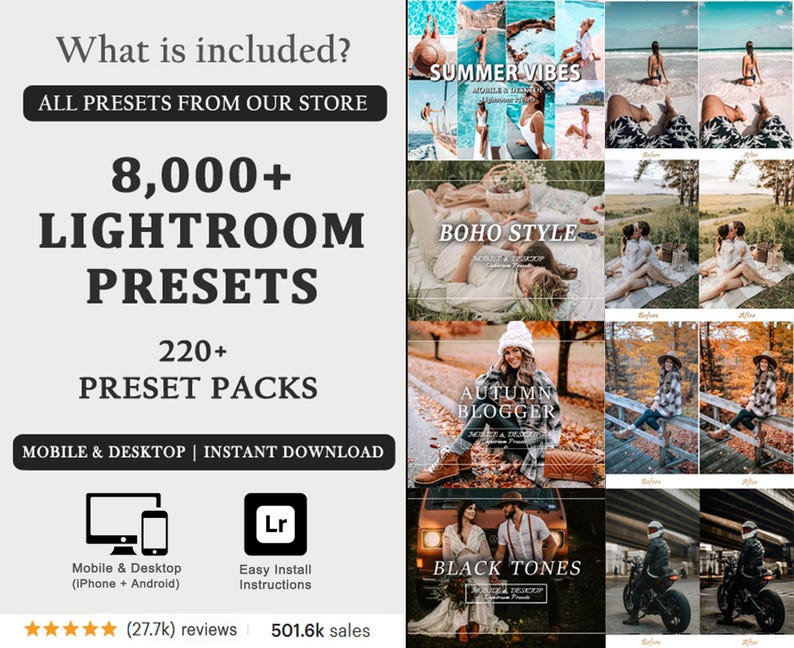 8,000+ Lightroom Presets Bundle, Lightroom Spring Preset, Lightroom ...