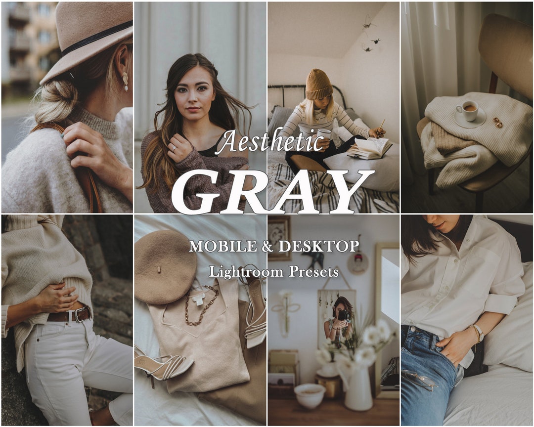 10 GRAY Lightroom Presets, Natural Lifestyle Presets, Mobile Desktop ...