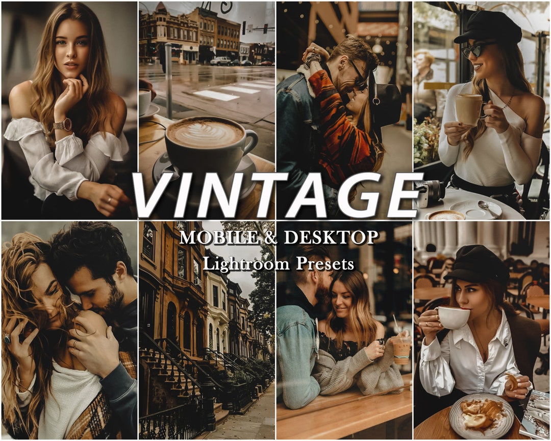 14 VINTAGE Lightroom Presets, Retro Vintage Presets, Mobile Desktop ...