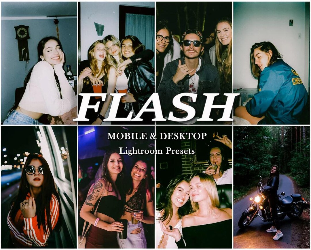 52 Flash Presets - Flash FILM Presets - Lightroom Preset Bundle - Analog Retro Presets, 35mm ...