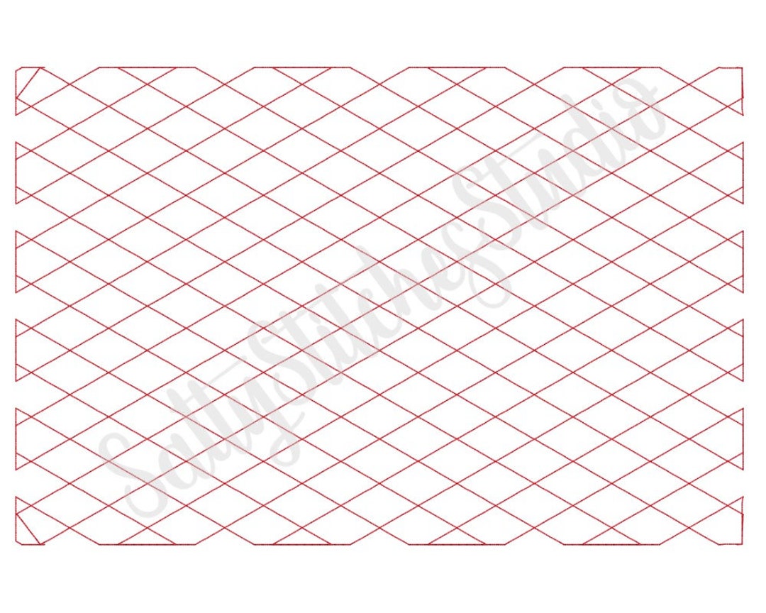 Diamond Stipple Pattern Machine Embroidery Design Pillow Pocket Reading ...