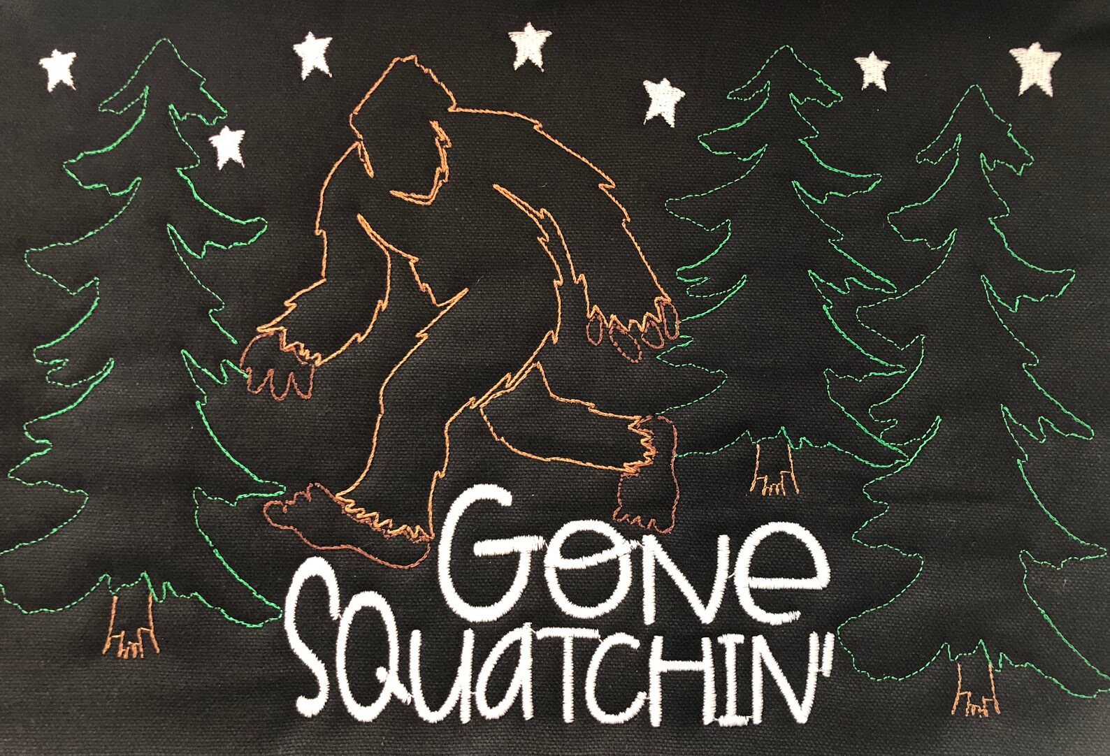 Gone Squatchin BIGFOOT Sasquatch Digital Embroidery Design - Etsy