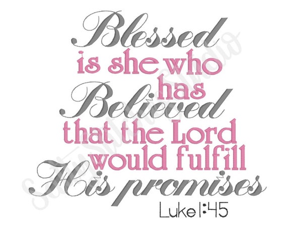 Blessed is She Who Has Believed That the Lord Would Fulfill - Etsy