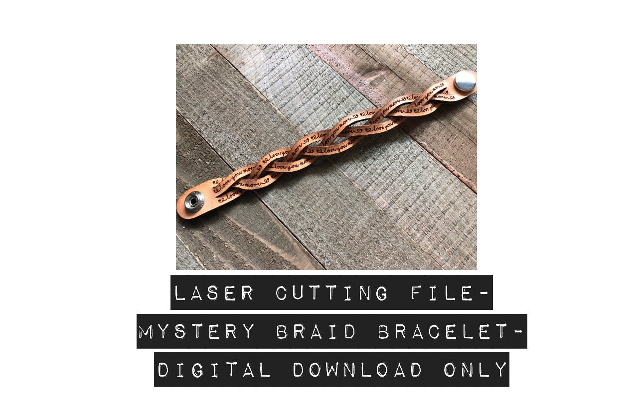 SVG, Leather Mystery Braid, Bracelet, Cutting File, Svg, Glowforge ...