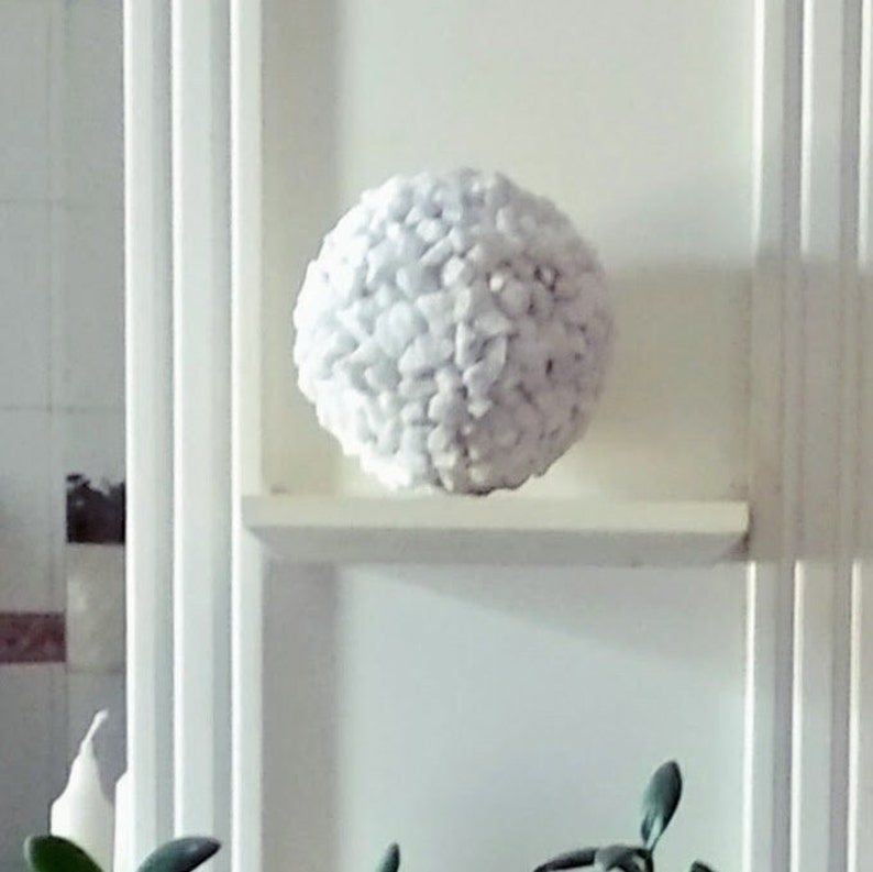 White Marble Stones Ball, Decorative Stone Sphere, Natural Home Decor ...