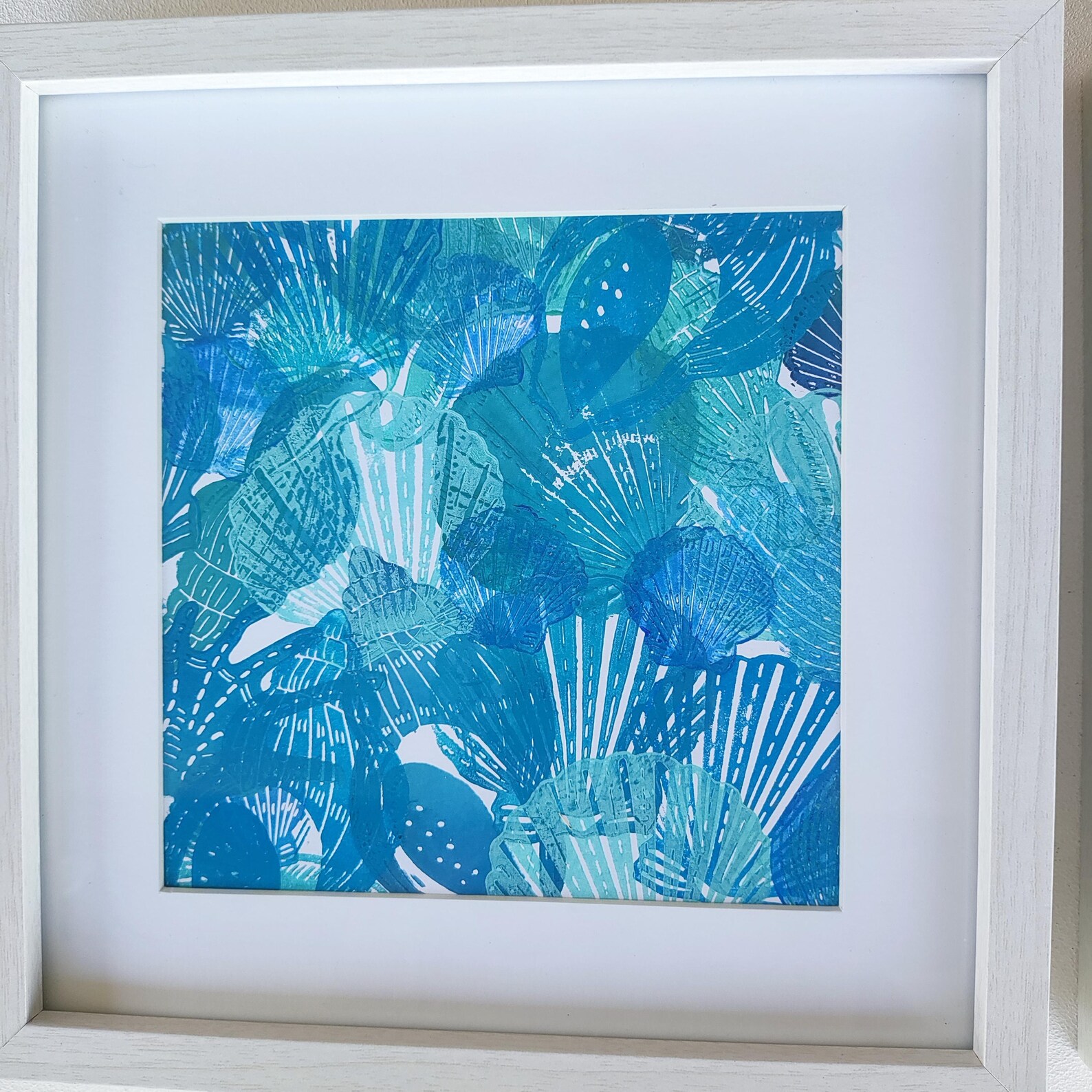 Set of 2 Original Seashell Prints, Coastal Art for Bathroom Decoration ...