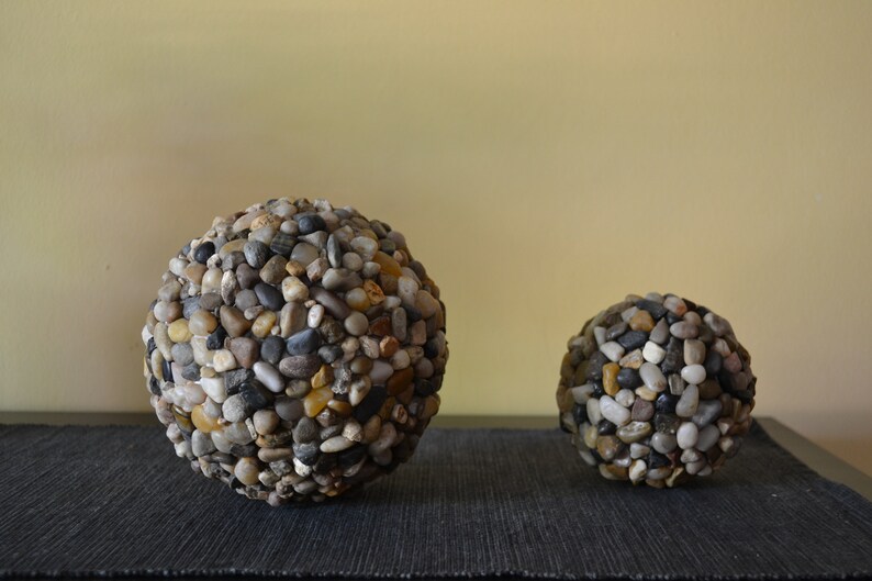 Large Decorative River Rocks Ball Rustic Stones Sphere - Etsy