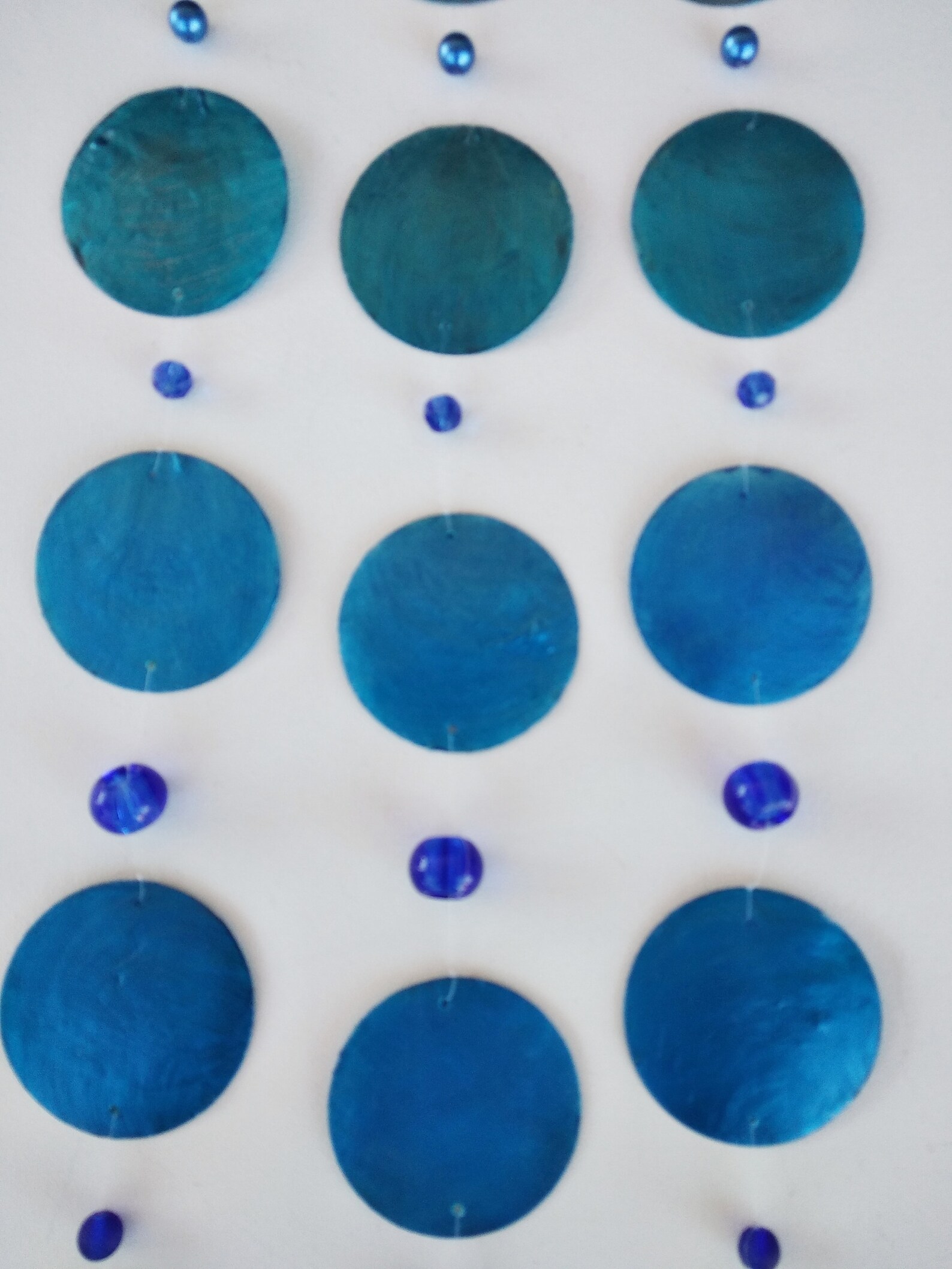 Blue Capiz Shells and Glass Beads Wind Chime Mobile Hanging - Etsy