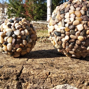 Large Decorative River Rocks Ball Rustic Stones Sphere - Etsy