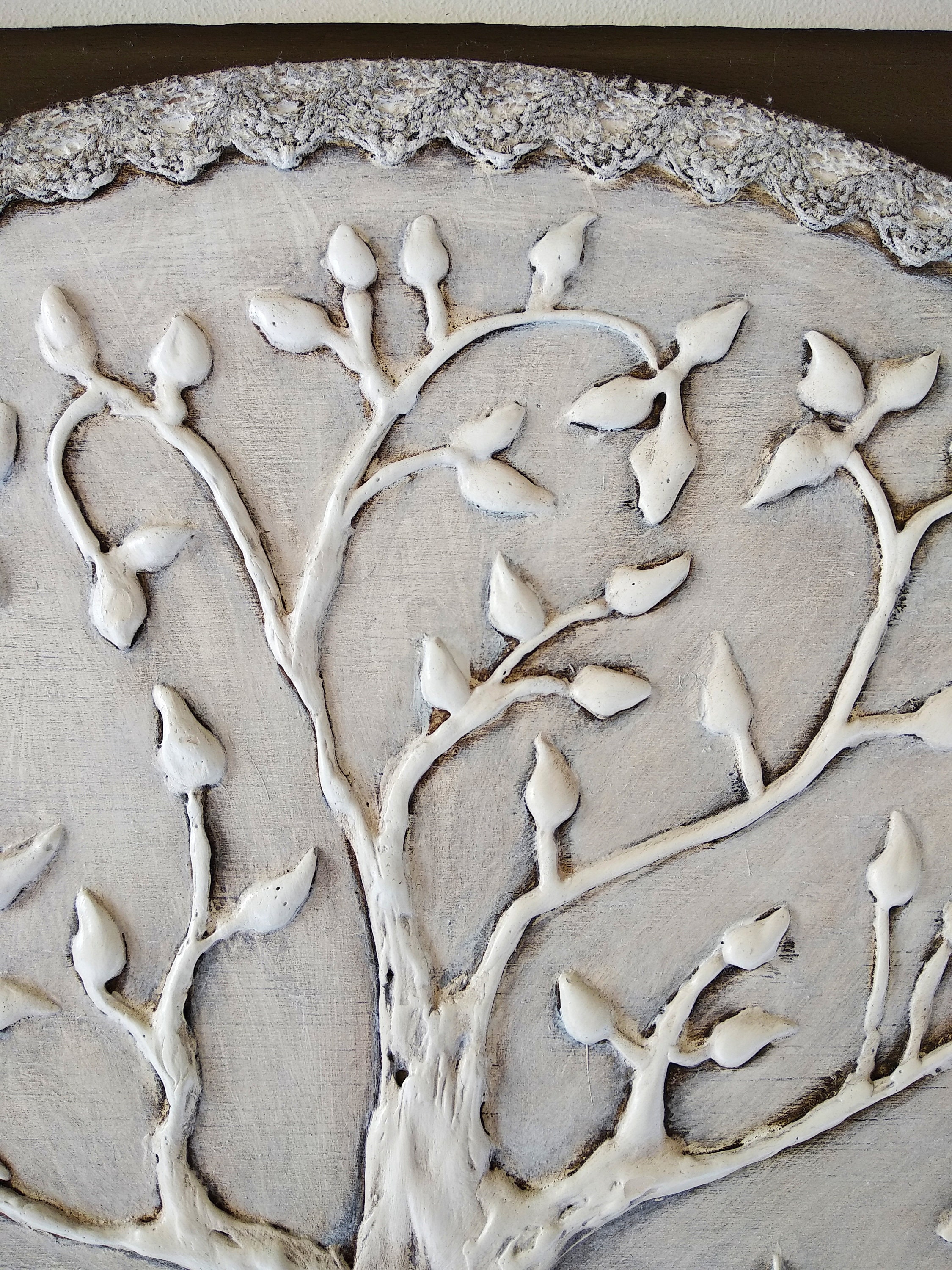 Relief tree wall art embossed plaster wall arttree of life | Etsy