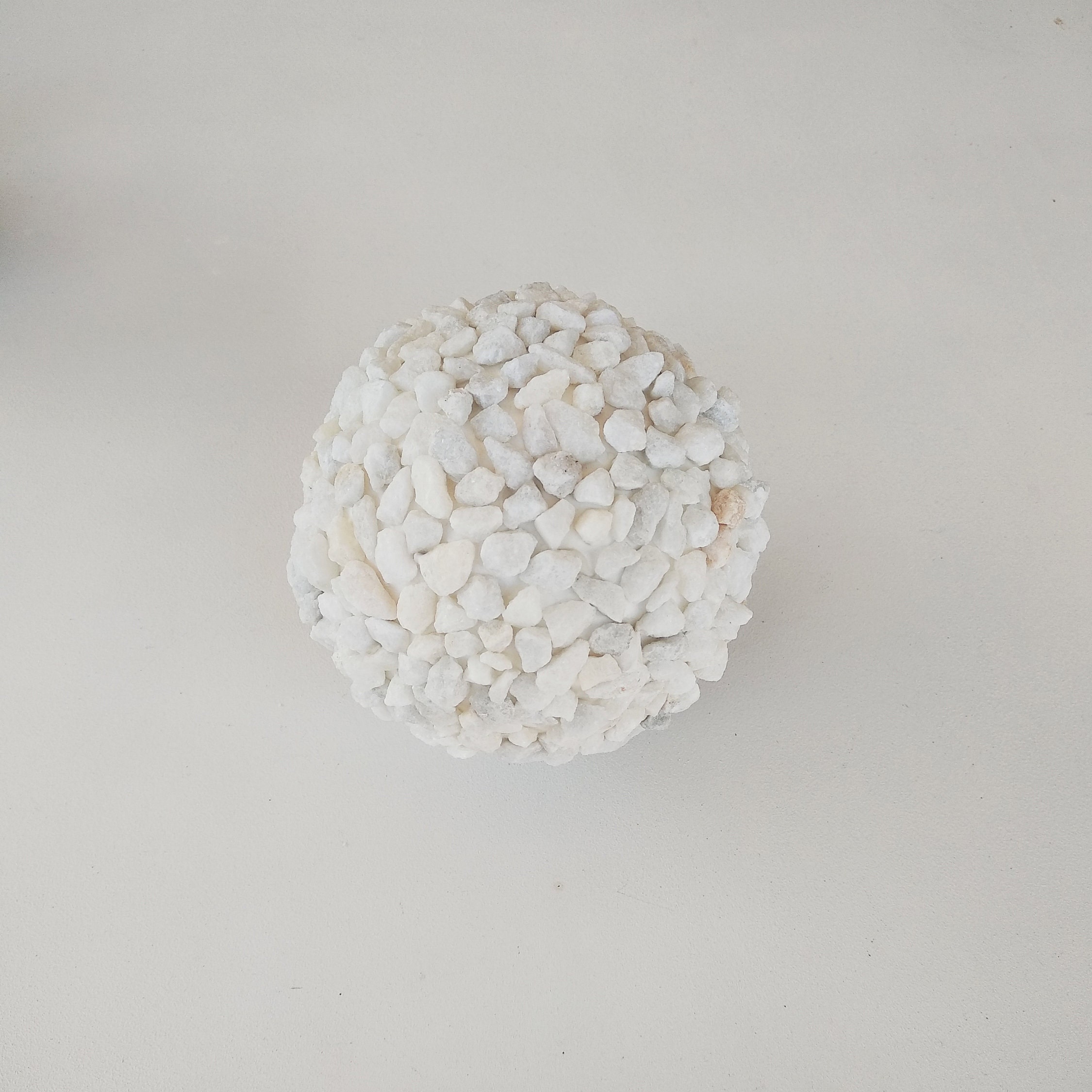 White Marble Stones Ball, Decorative Stone Sphere, Natural Home Decor ...