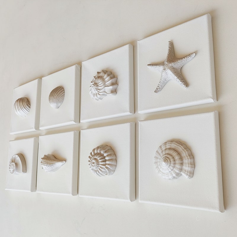Shell Art on Canvas - Etsy