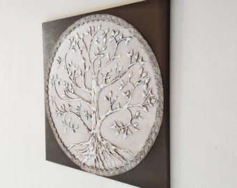 Cuadro en relieve con yeso - Etsy España