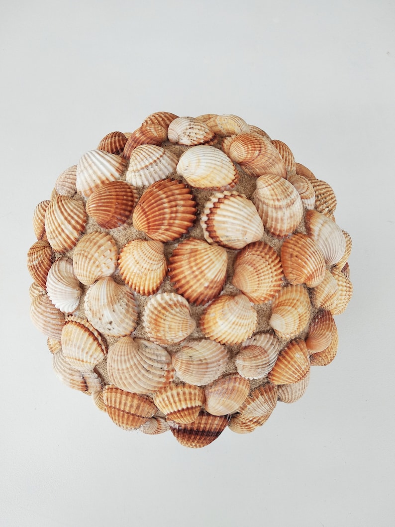 Large Sea Shell Ball Nautical Seashell Sphere Coastal Home - Etsy