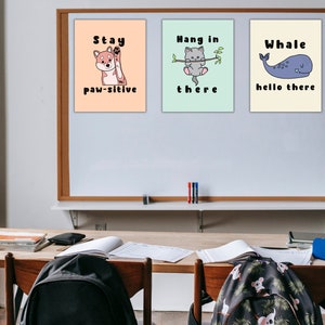 10 Classroom Posters for Kids and Teacher in School Class or Bedroom ...