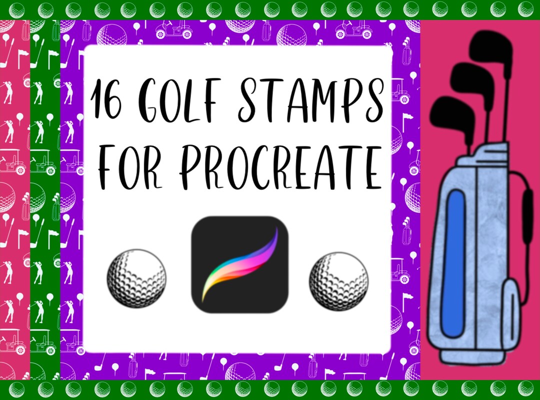 16 Golf Stamps for Procreate - Etsy