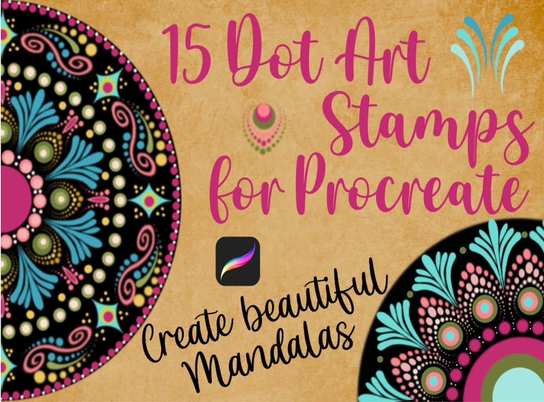 15 Dot Art Stamps for Procreate - Etsy