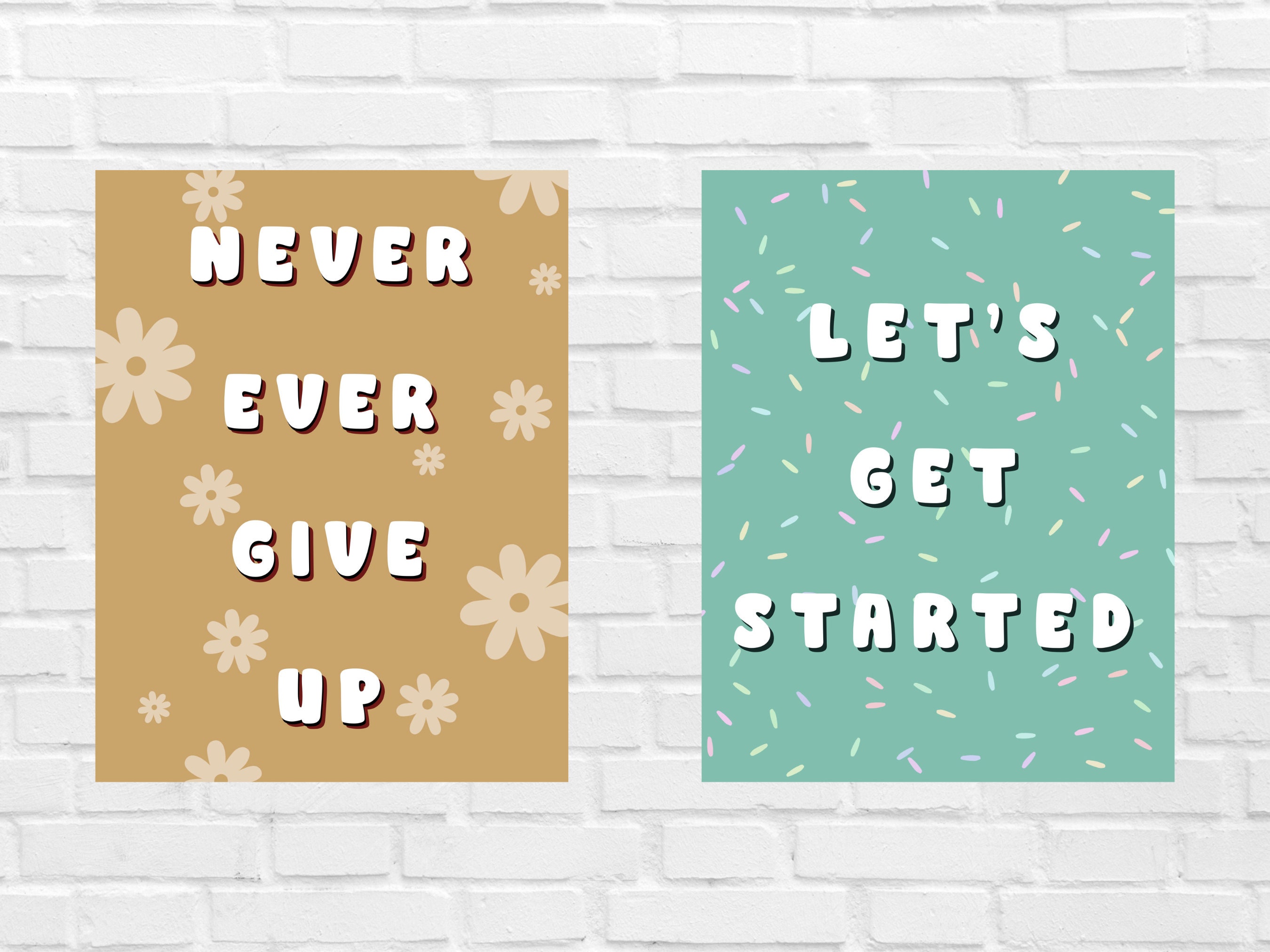 10 Digital Download Posters With Positive Growth Mindset Mental Health ...