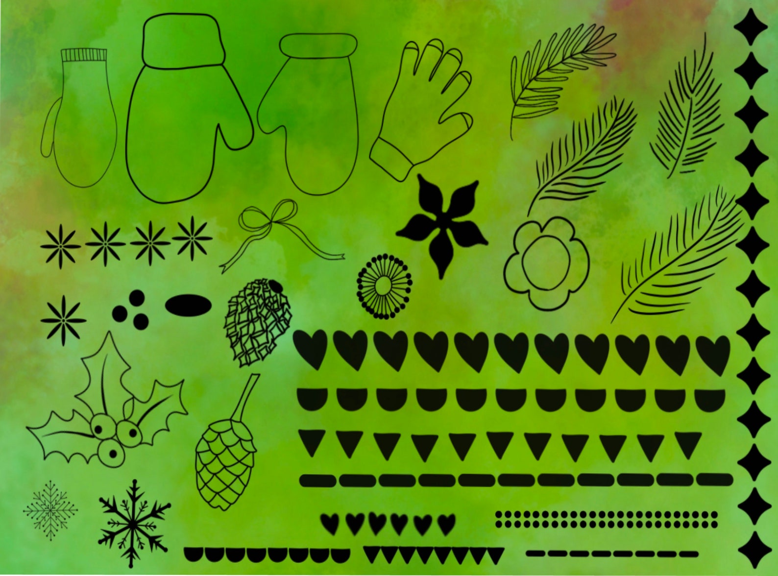 Mittens Stamp Set for Procreate - Etsy