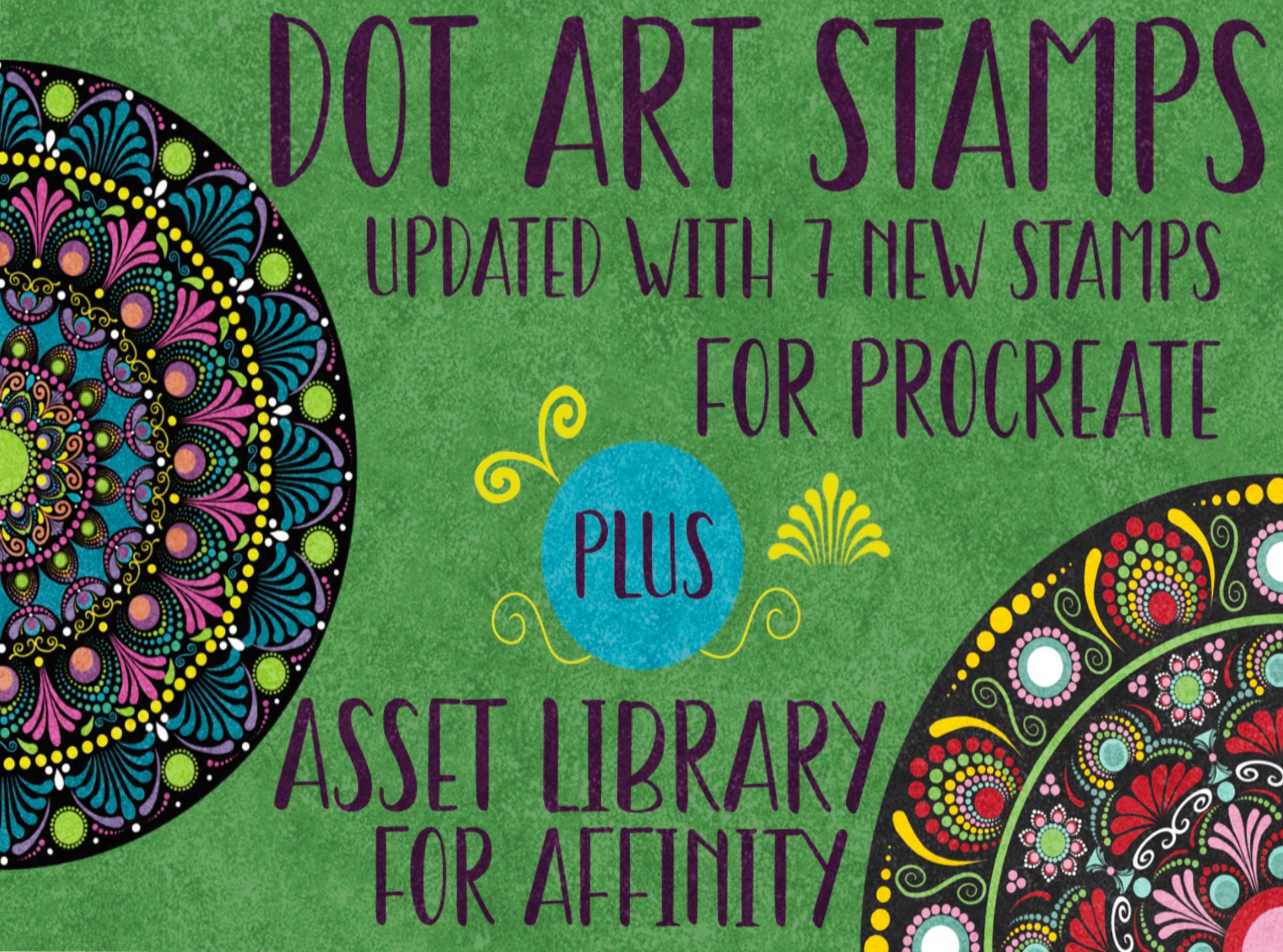 Dot Art Updated Stamps for Procreate and Asset Library for Affinity ...