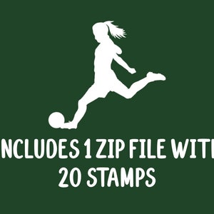 20 Women's Soccer Stamp Brush Set for Procreate on iPad for ...