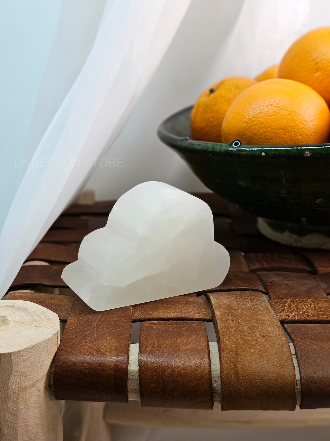 Selenite Cloud Plate 10 Cm | Selenite Crystals Holder Flat | Selenite Bracelets Cleansing ...