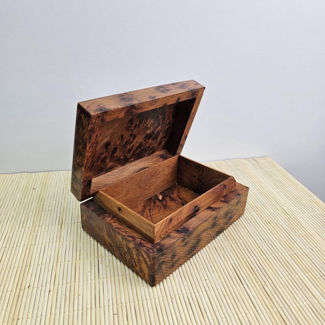 Moroccan Thuja Wood Rectangular Box 14x10x6 Cm Wood Handcraft Jewellery ...