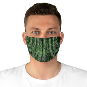 The Matrix Code Cloth Face Mask Washable Reusable Inspired - Etsy