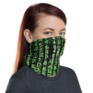 The Matrix Code Neck Gaiter Inspired by the Matrix Movie - Etsy