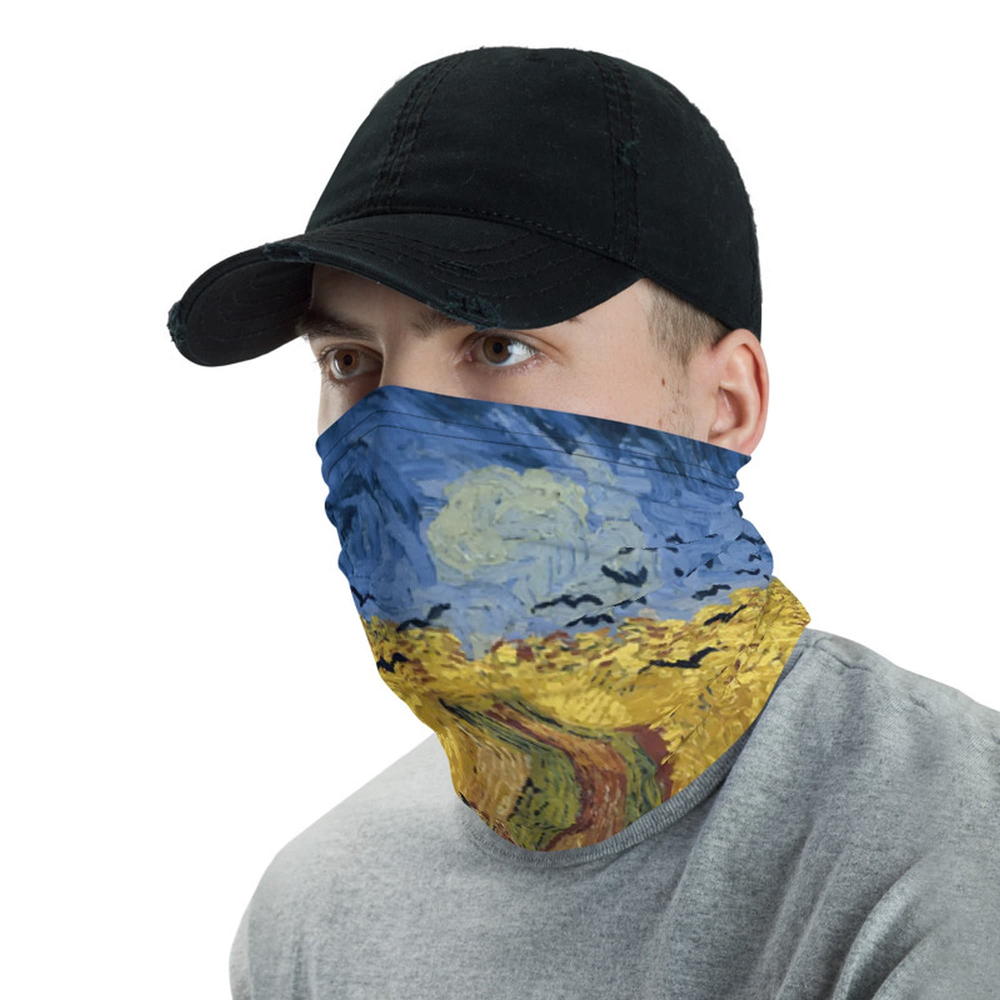 Wheatfield With Crows, Neck Gaiter, Vincent Van Gogh