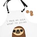 Confused Sloth Cookout Apron, Funny Apron for Those Who Feel Out of ...