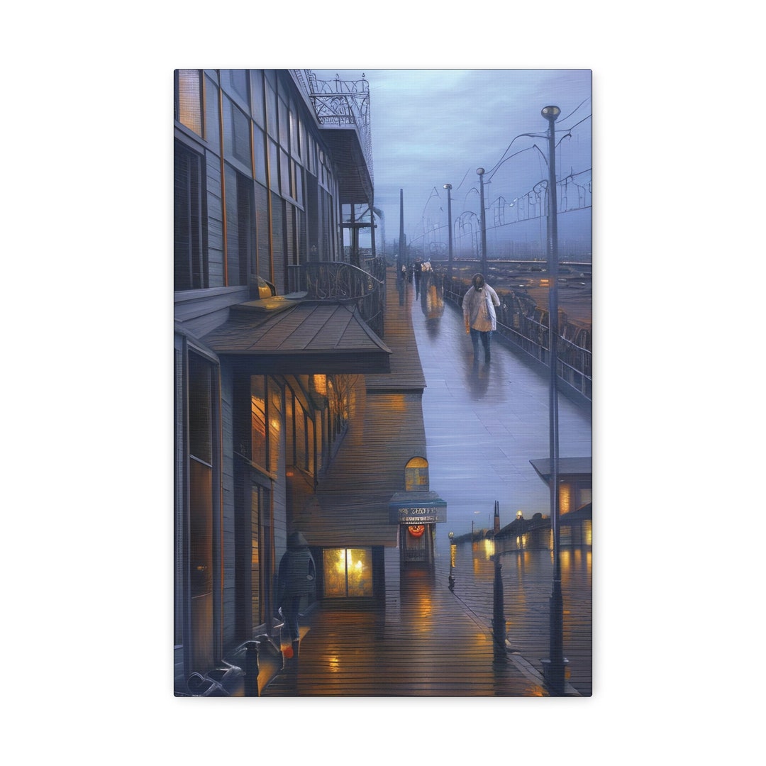Escher's Reality: Dawn, Canvas Print Surreal, Twisted Landscape, M.C ...