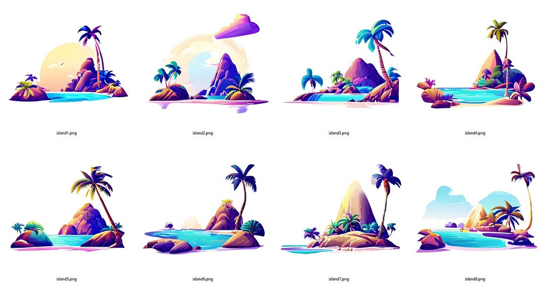 Digital, Large Transparent Pngs, 4K, 4096x4096 Pixels, Tropical Island ...