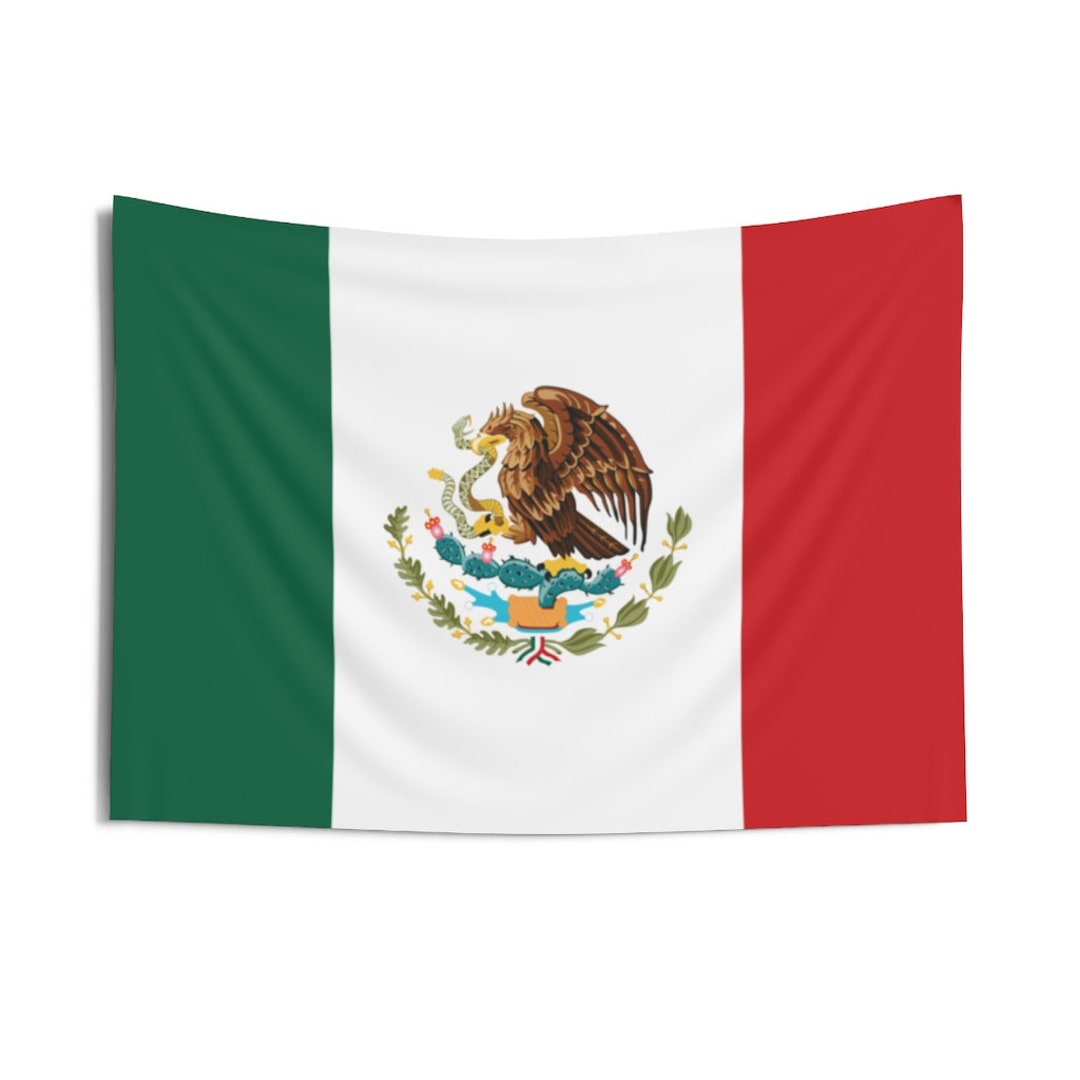 Mexican Flag Tapestry: Eagle Wall Decor - Etsy