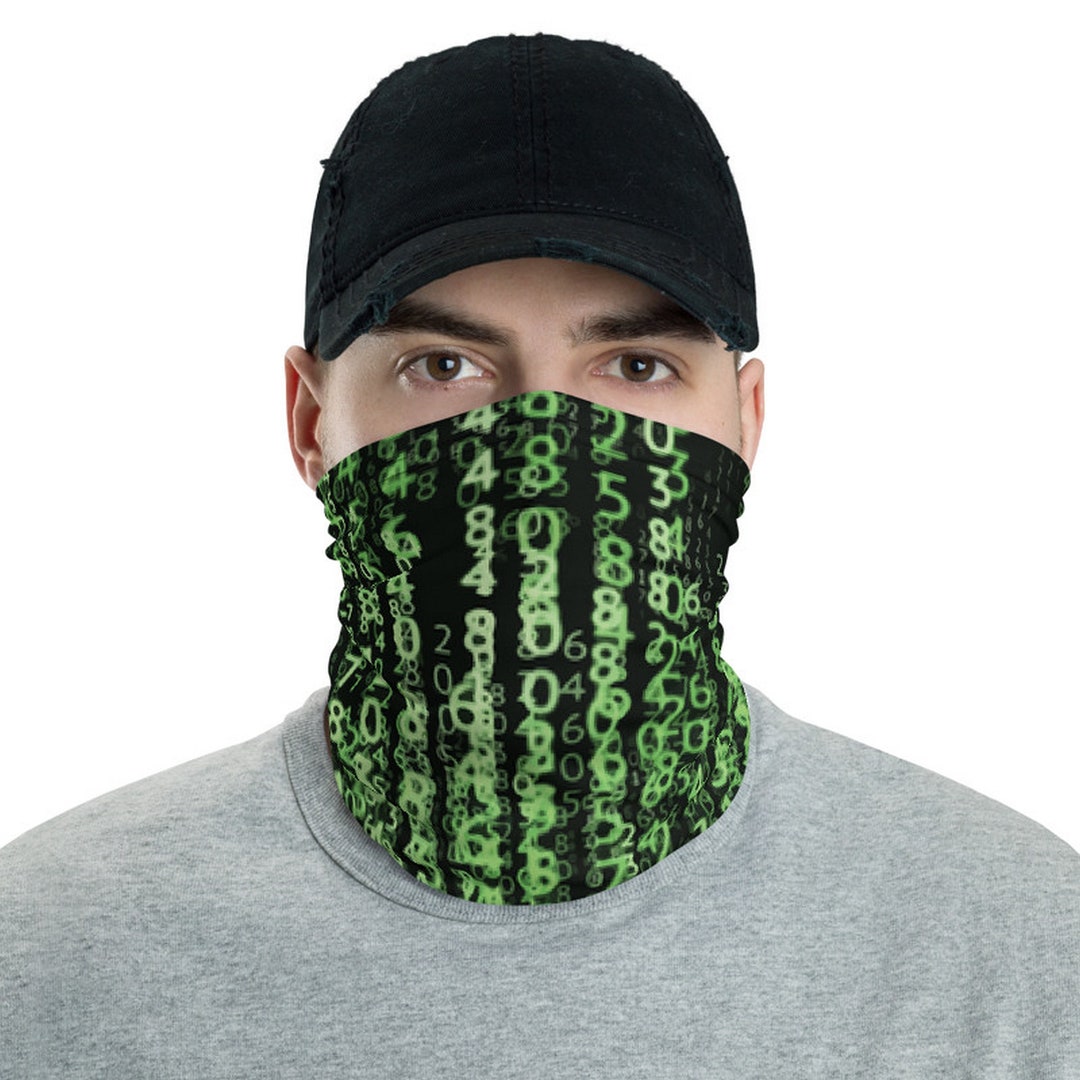 The Matrix Code Neck Gaiter Inspired by the Matrix Movie - Etsy