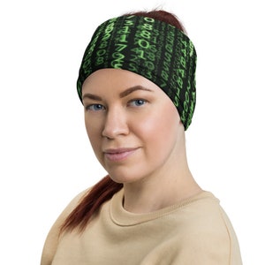 The Matrix Code Neck Gaiter Inspired by the Matrix Movie - Etsy
