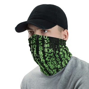 The Matrix Code Neck Gaiter Inspired by the Matrix Movie - Etsy