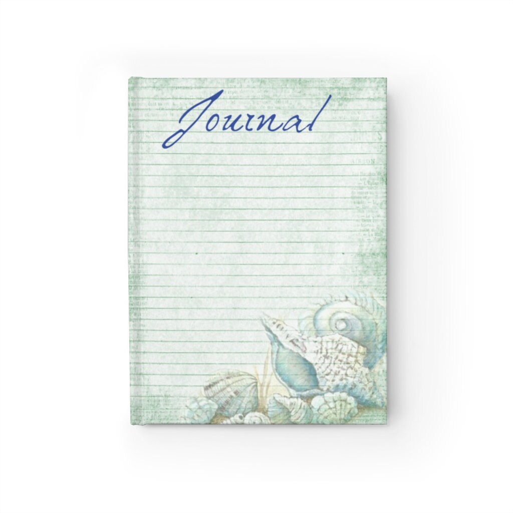 Seashell Themed Hardcover Journal, Notebook