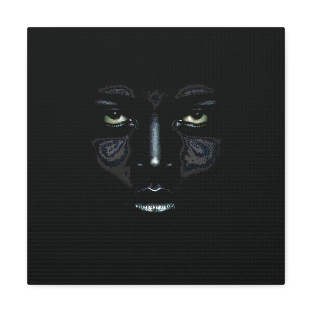 The Abyss Stares Back, Canvas Print, Surreal, Tribal, Primitive, Pagan ...