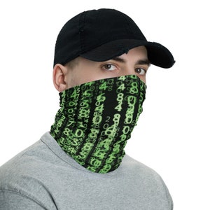 The Matrix Code Neck Gaiter Inspired by the Matrix Movie - Etsy